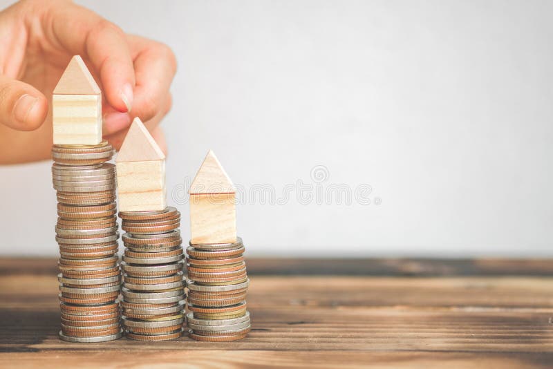 Money Stack Step Up Growing Growth Saving Money with Business Strategy ...