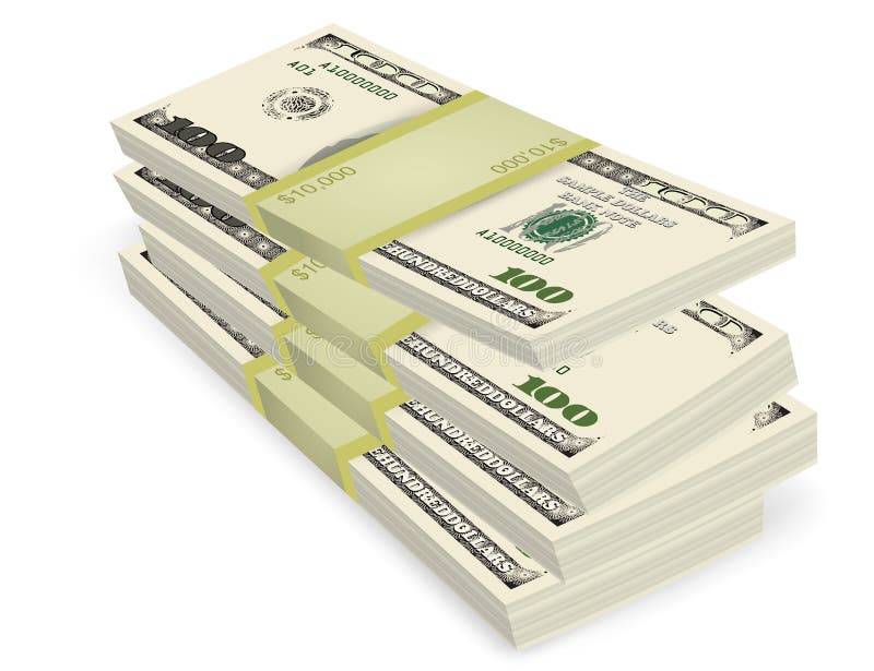 Money Stack Vector Business Financial Stock Vector - Illustration of ...