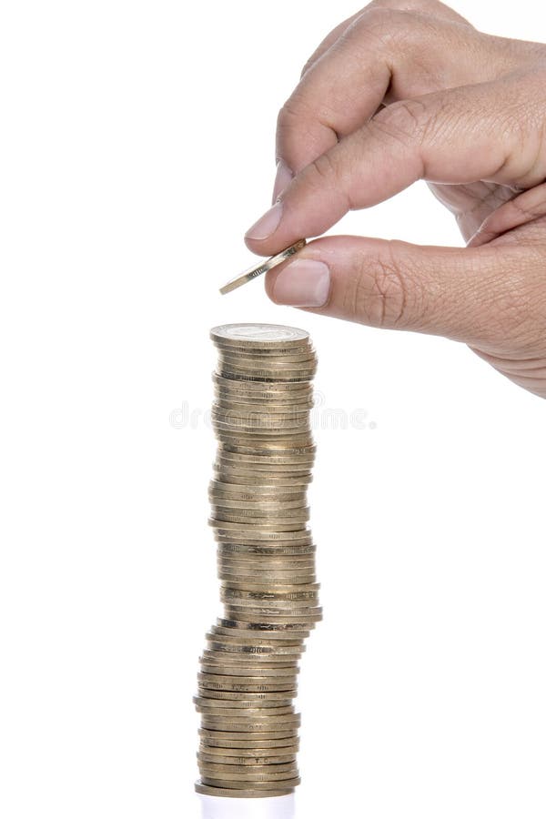 Money stacking stock image. Image of business, relief - 60667017