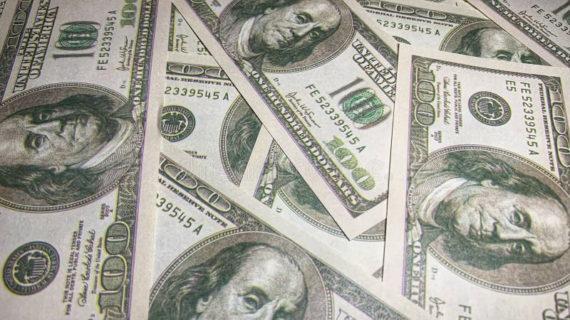 Money Stacks of 100 US Dollar Banknotes that Make Up a Large Portion ...