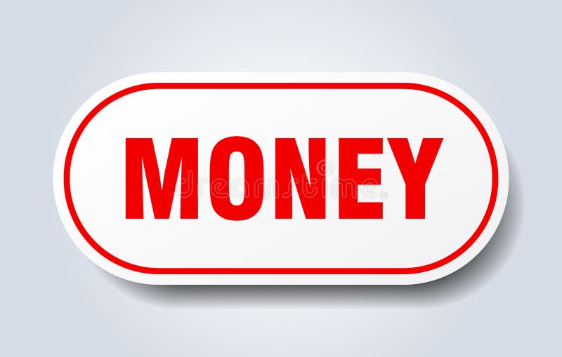 Money sticker. stock vector. Illustration of label, white - 197154715