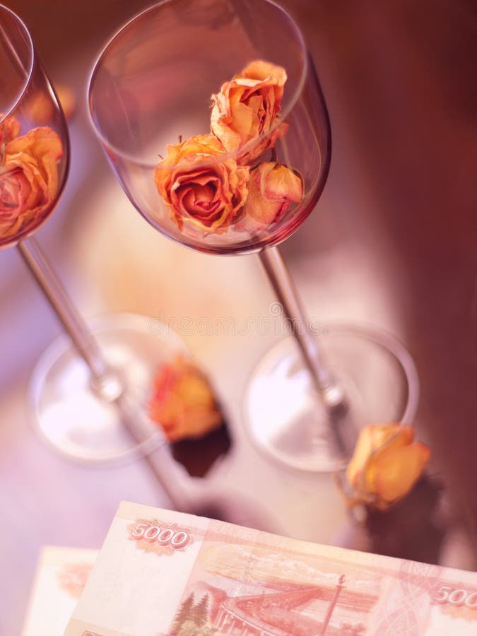 Money still life stock image. Image of romantic, dark - 18360961