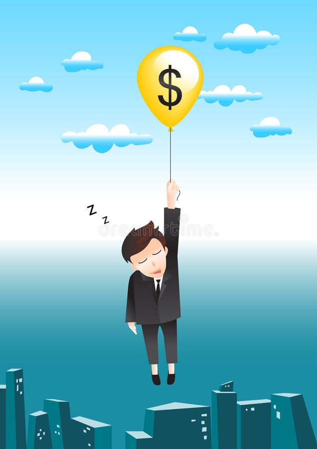 The Money Still Working when Your Sleep or Do Nothing Stock Vector ...