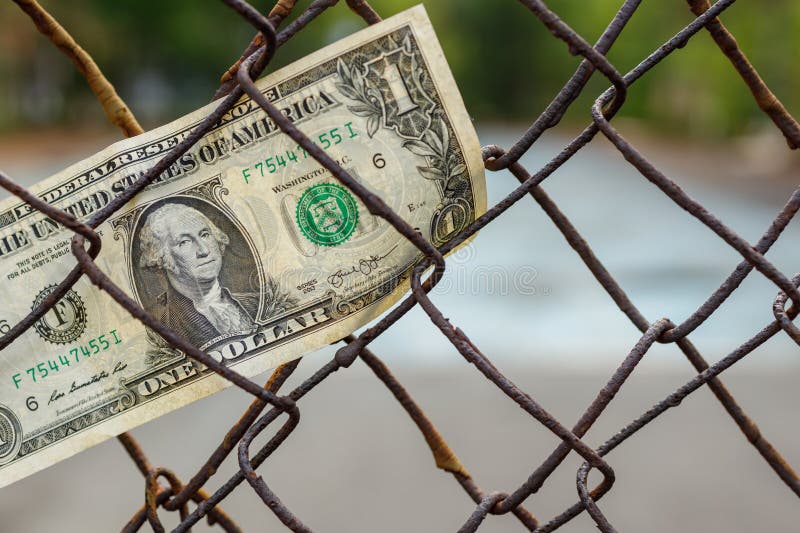 Money Stuck in an Iron Cage Stock Photo - Image of sanctions, iron ...