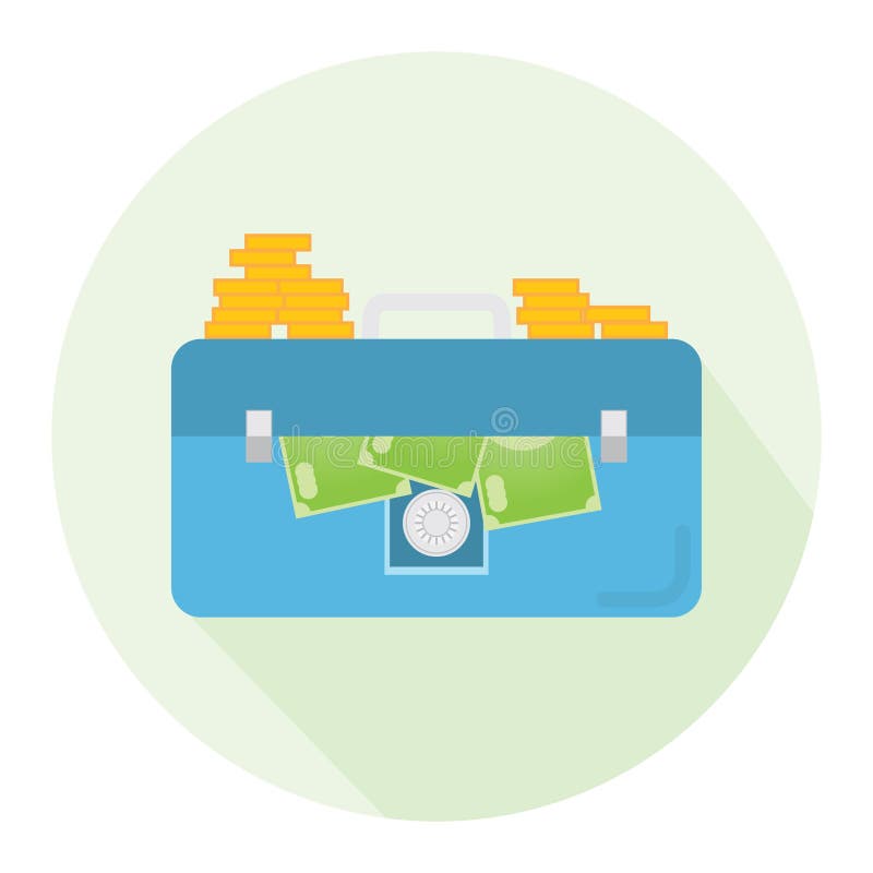 Money Suit Case. Vector Illustration Decorative Design Stock Vector ...