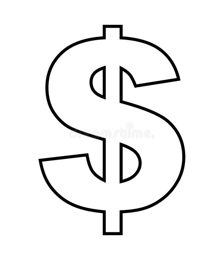 Money Symbol Isolated Icon Design Stock Illustration - Illustration of ...