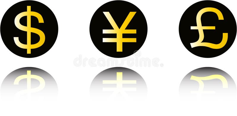 Money symbol set stock vector. Illustration of finance - 7261385