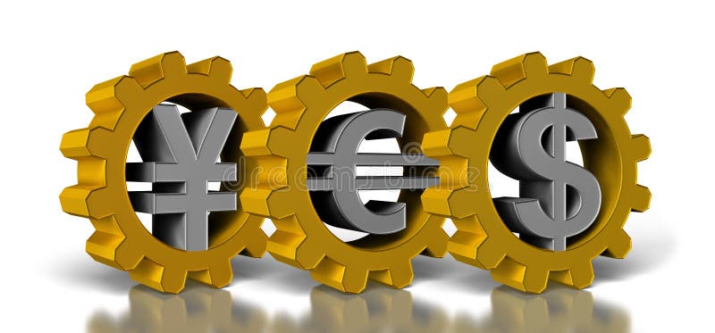 Three Gold Gears Money Symbol Stock Illustrations – 16 Three Gold Gears ...