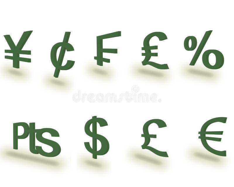 Money Symbols stock illustration. Illustration of franc - 12595749