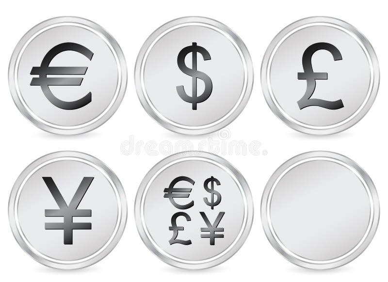 Money symbols circle icon stock vector. Illustration of navigation ...