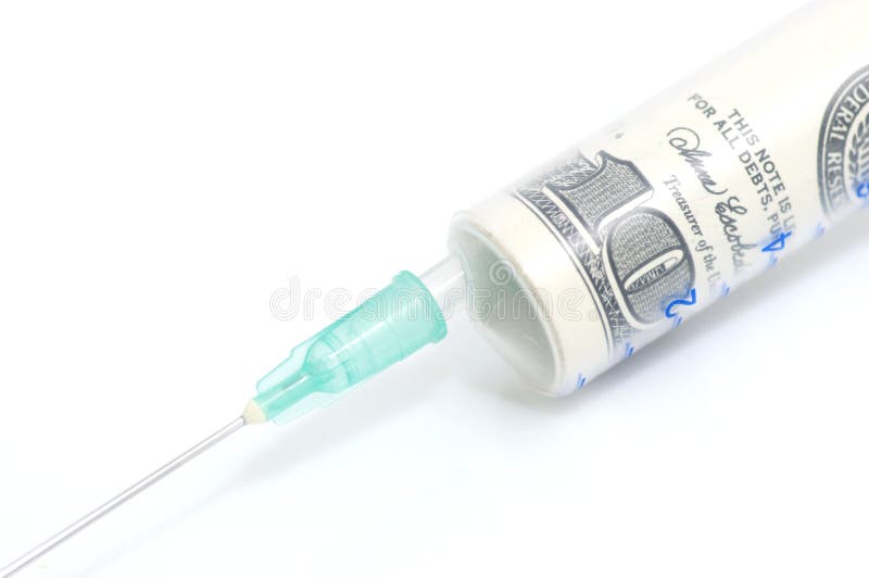 Money in syringe stock photo. Image of medical, cash - 36262982