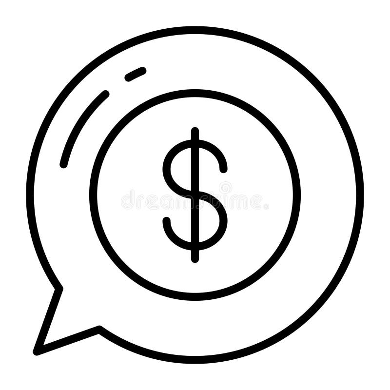 Money Talk Vector Icon Isolated on White Background Stock Vector ...