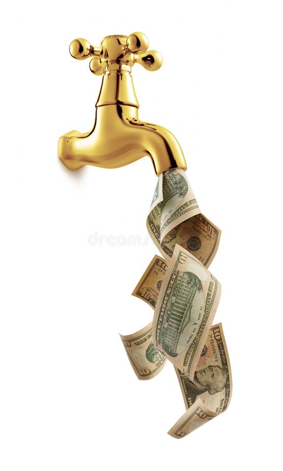 Money tap stock image. Image of concept, shiny, isolated - 15302029