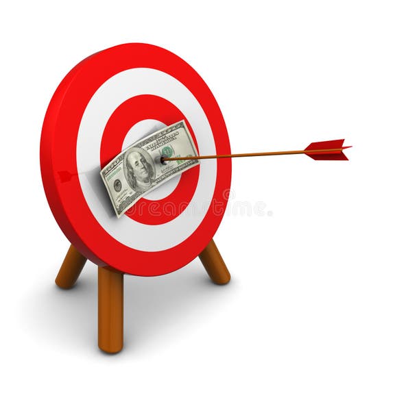 Money target stock illustration. Illustration of business - 21230058