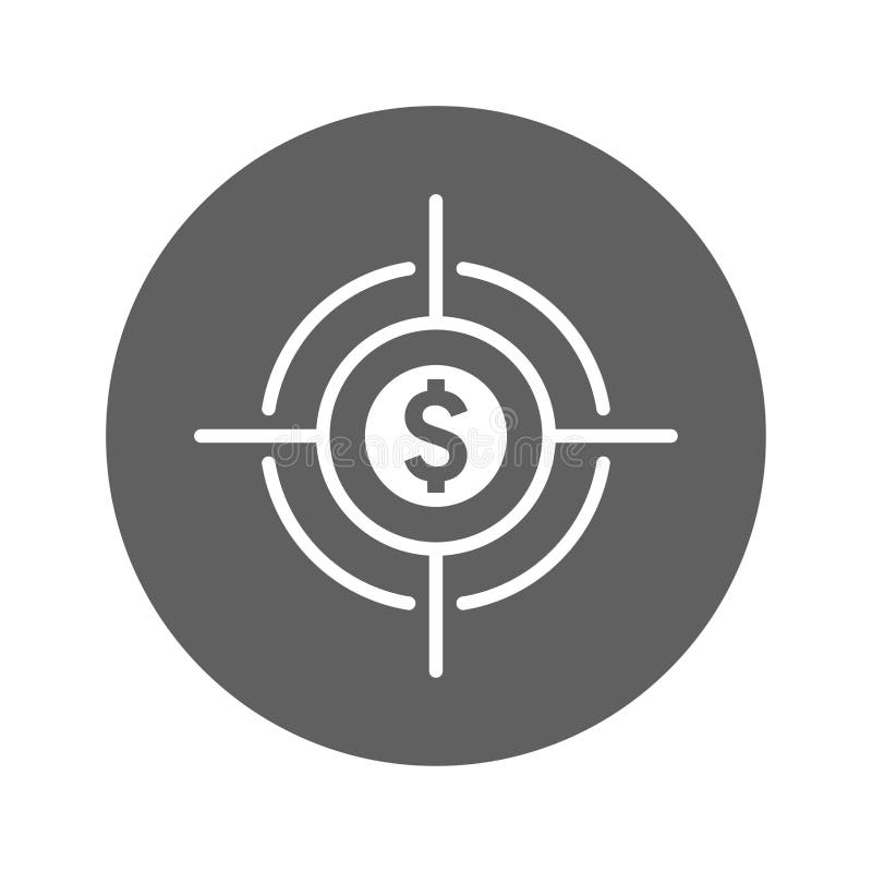 Money, target revenue icon stock illustration. Illustration of vector ...