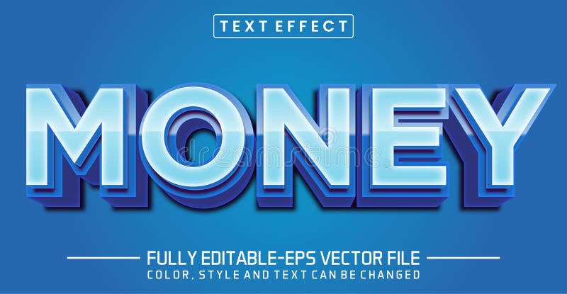 Money Text Editable Style Effect Stock Vector - Illustration of ...