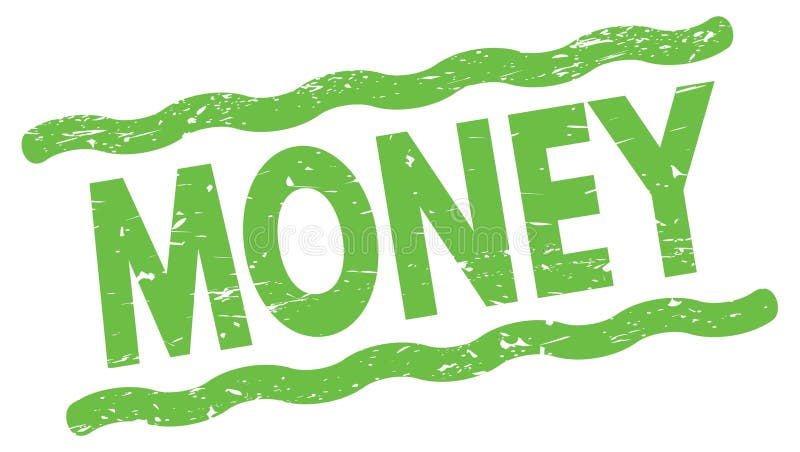 MONEY Text on Green Lines Stamp Sign Stock Illustration - Illustration ...