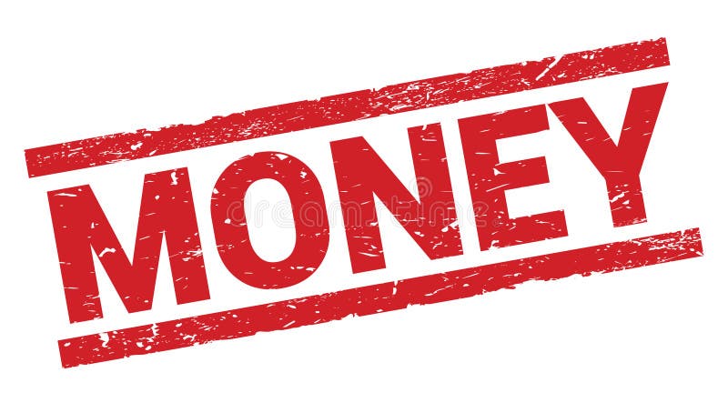 MONEY Text on Red Rectangle Stamp Sign Stock Photo - Image of written ...