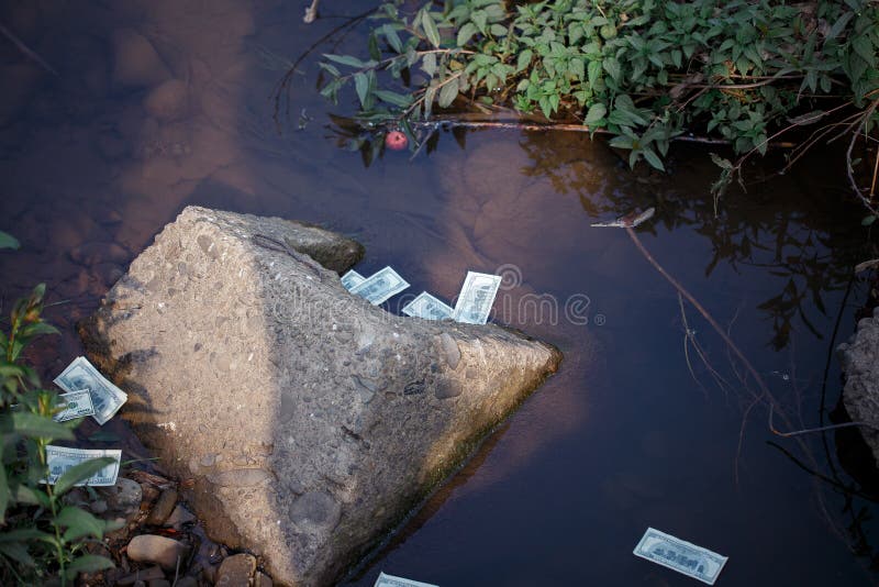 Money Thrown into the Water Stock Image - Image of dirty, poverty: 89310191