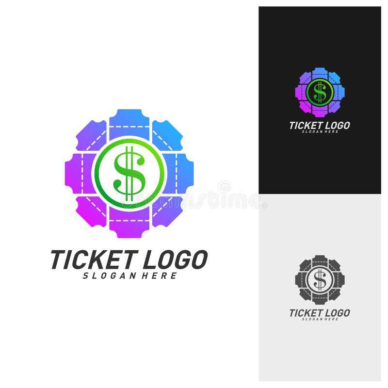 Money Ticket Logo Template Design Vector, Emblem, Creative Design, Icon ...