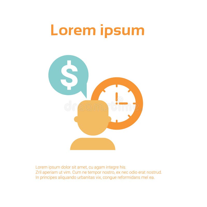 Money Time Business Infographics with Copy Space Banner Stock Vector ...