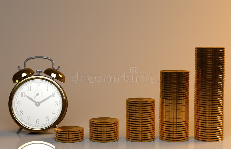 Money and Time, Time and Money,the Time is Gold Stock Illustration ...