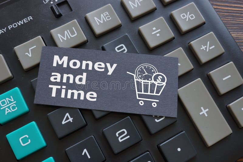 Money and Time are Shown Using the Text Stock Photo - Image of income ...