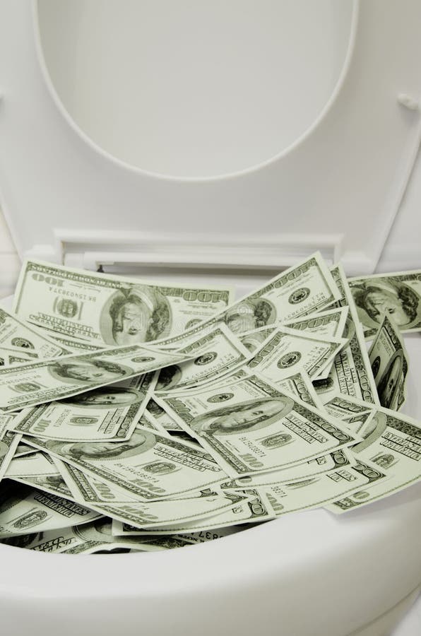 Flushing money stock image. Image of cash, money, spend - 12898773