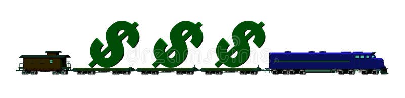 Money train dollar stock illustration. Illustration of states - 2607828