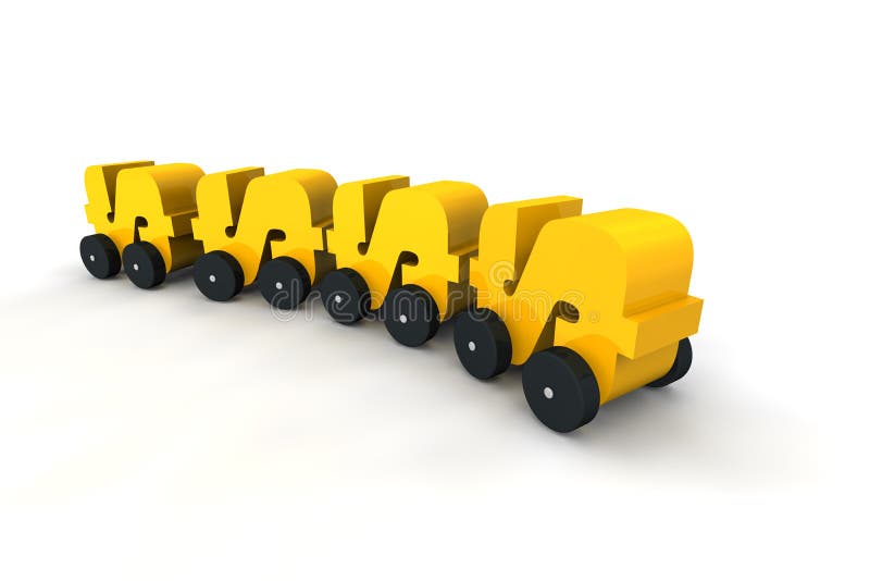 Money train dollar stock illustration. Illustration of wagon - 2607828