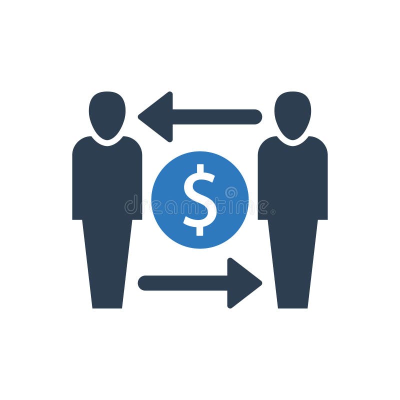 Money Transaction Icon - Dollar Transfer Icon - Vector Illustration ...