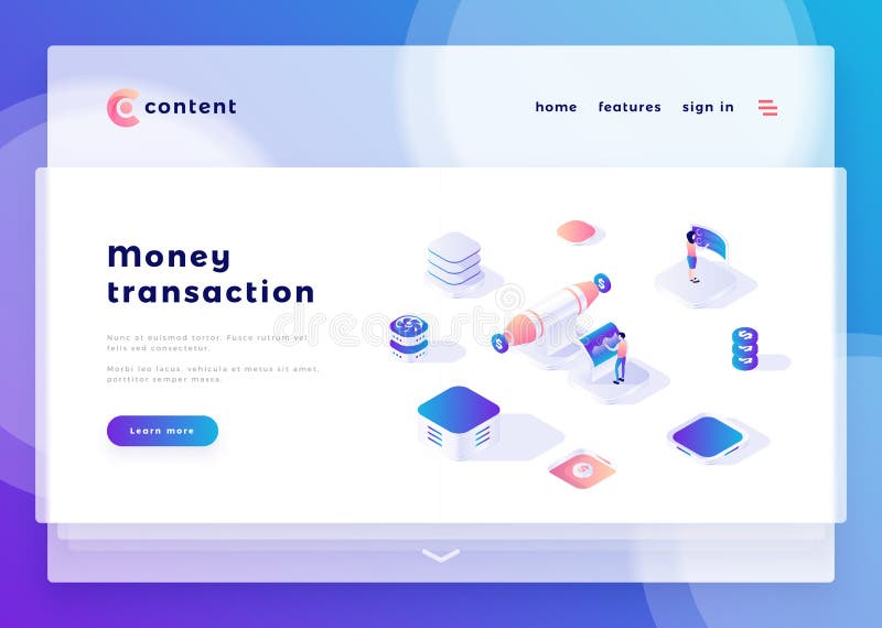 Money Transaction Office People and Interact with Computers. Stock ...