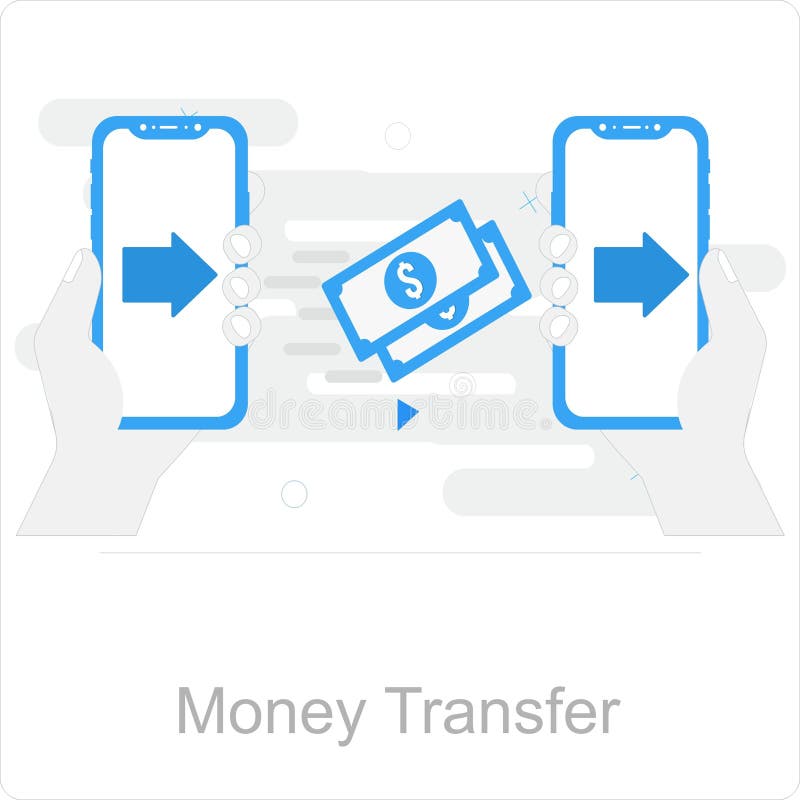 Money Transfer stock vector. Illustration of transfer - 340612928