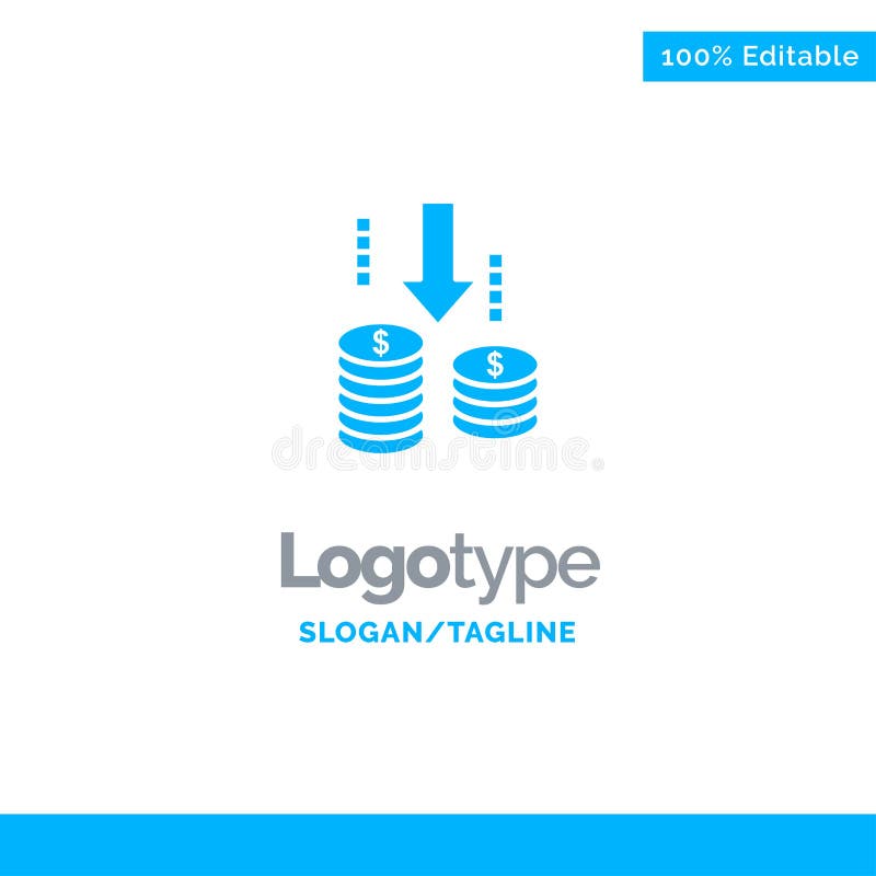 Money, Transfer, Fund, Analysis Blue Solid Logo Template. Place for ...