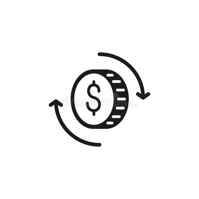 Money Transfer icon stock illustration. Illustration of earnings ...