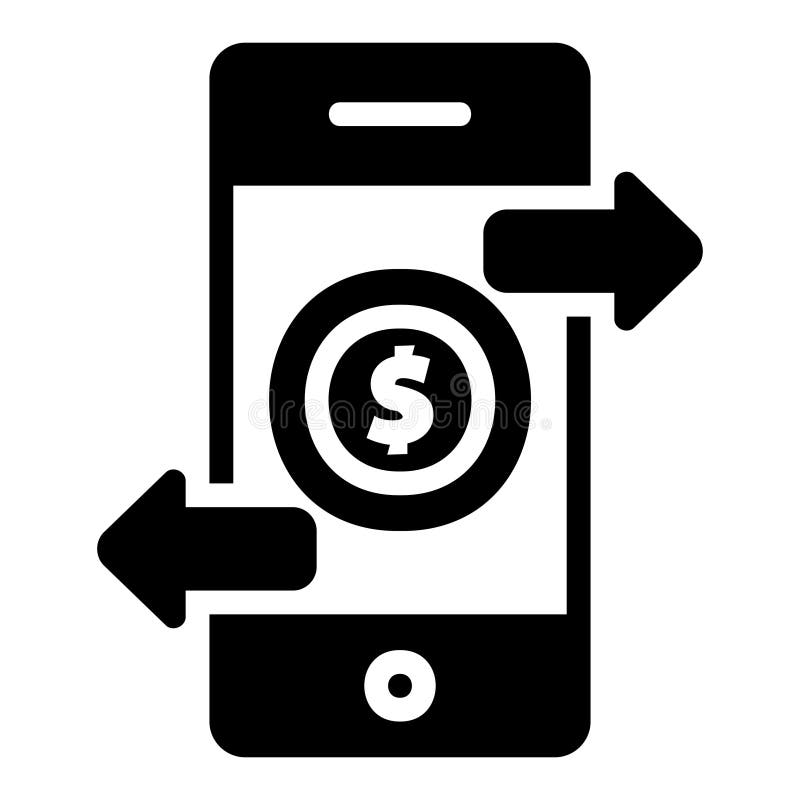 Money Transfer Icon in Solid Style for Any Projects Stock Vector ...