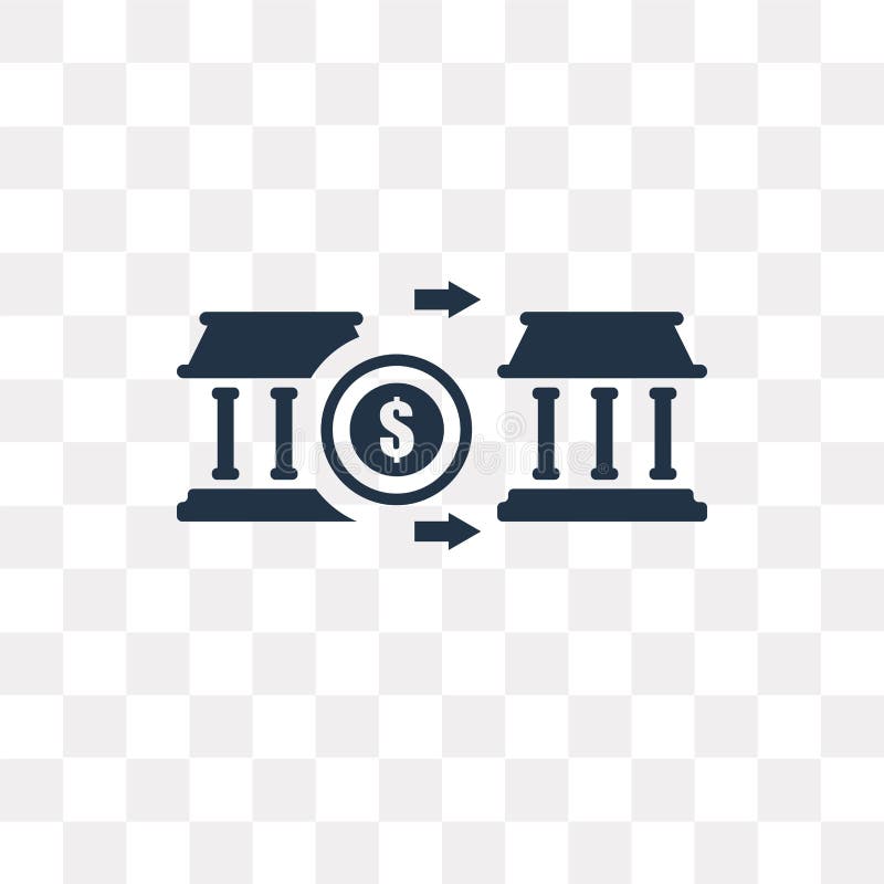 Money Transfer Vector Icon Isolated on Transparent Background, M Stock ...