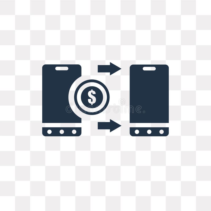 Money Transfer Vector Icon Isolated on Transparent Background, M Stock ...