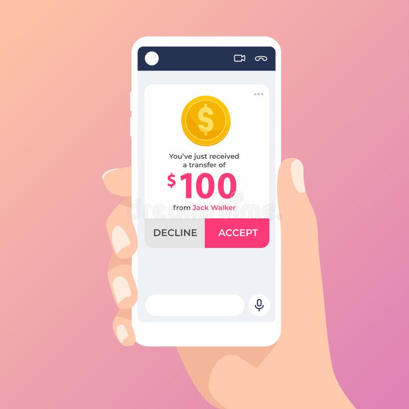 Sending And Receiving Money. Send Money Wireless. Stock Vector ...