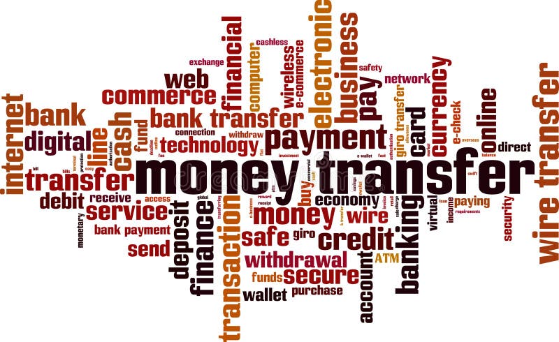 Money transfer word cloud stock vector. Illustration of code - 214077980