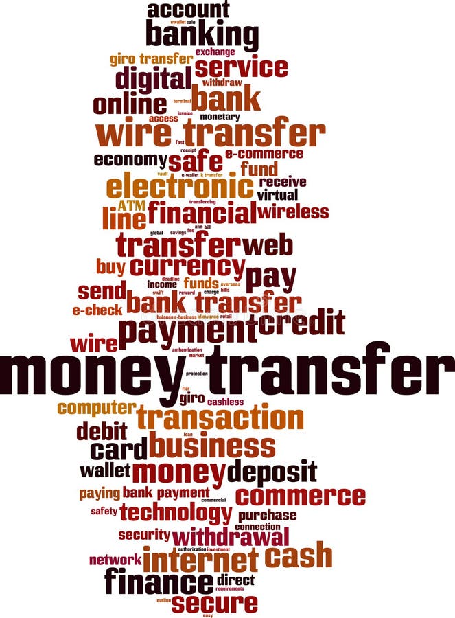 Money transfer word cloud stock vector. Illustration of market - 272152505