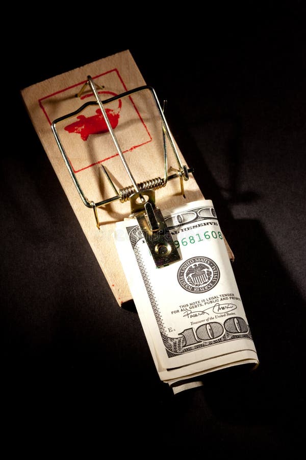 Money trap stock photo. Image of mouse, banknote, dollar - 18529986