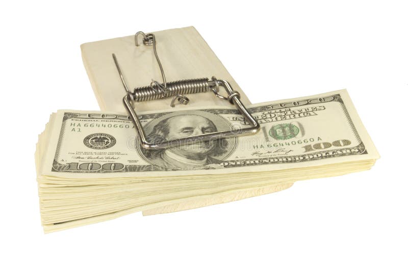 Money Trapped in a Mouse Trap Stock Image - Image of prosperity ...
