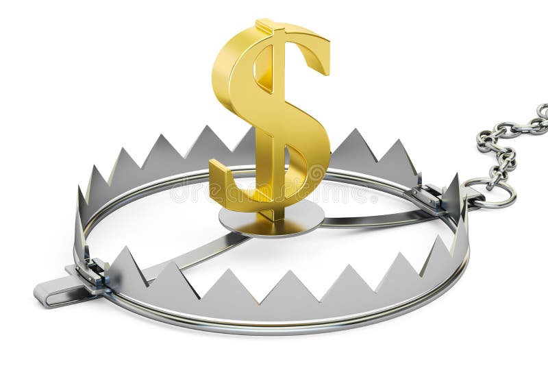 Trap with dollar sign stock illustration. Illustration of chain - 10418166
