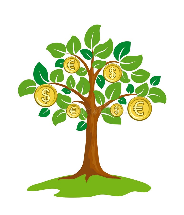 Money tree stock vector. Illustration of dollar, creative - 47464483