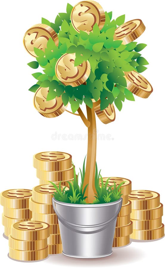 Money tree stock vector. Illustration of business, growth - 33834072