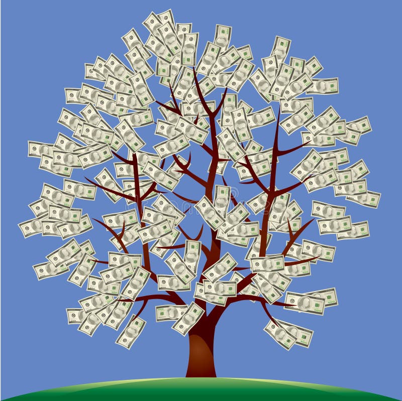 Money tree stock vector. Illustration of market, trade - 15130010