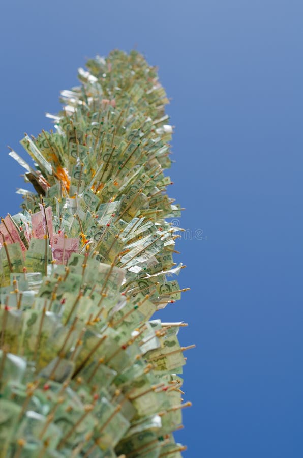 Money tree buddhist stock photo. Image of banknotes, asian - 46742918