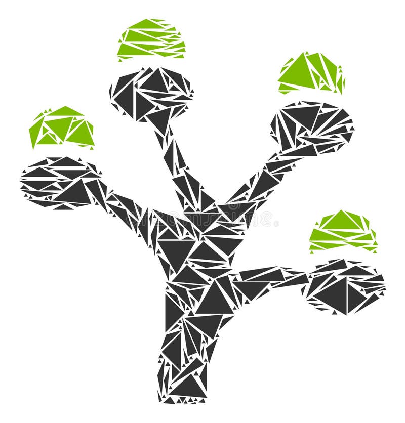 Money Tree Collage of Triangles Stock Vector - Illustration of ...