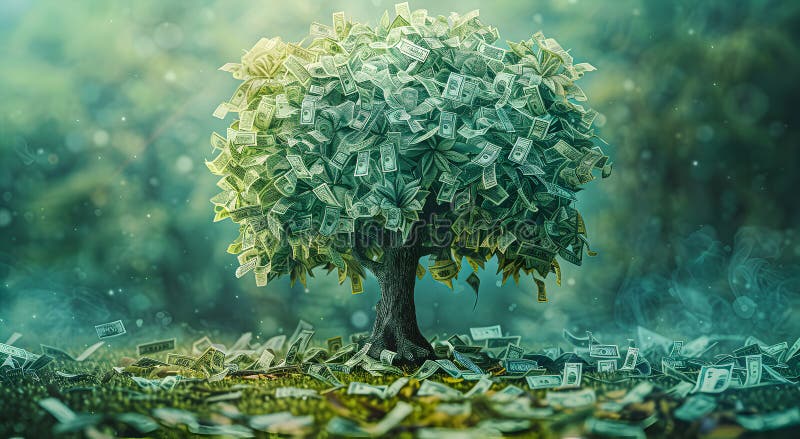 A Money Tree with Dollars instead of Leaves Stock Image - Image of ...